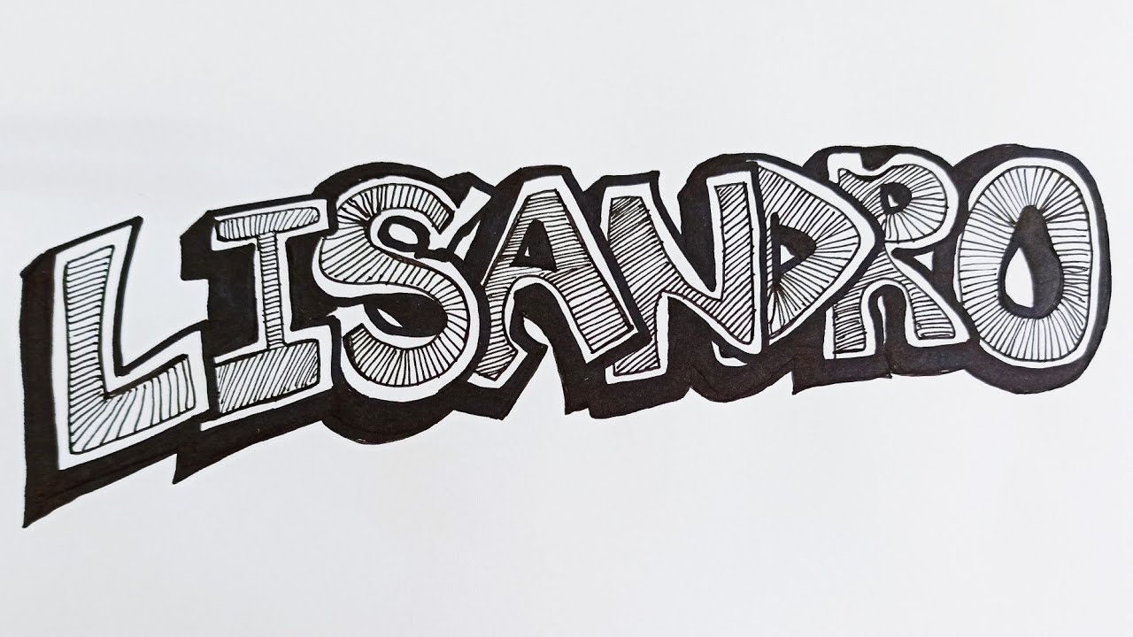 Dibujo el nombre de un suscriptor (Lisandro) ° ͜ʖ ͡ - - YouTube