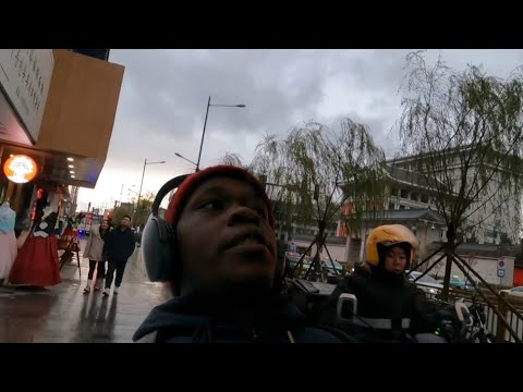 Walking around the street of a remote city Yanji city in China as the ...