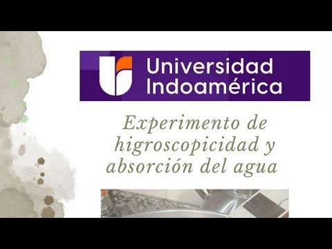 Experimento de Higroscopicidad y de absorción del agua - YouTube
