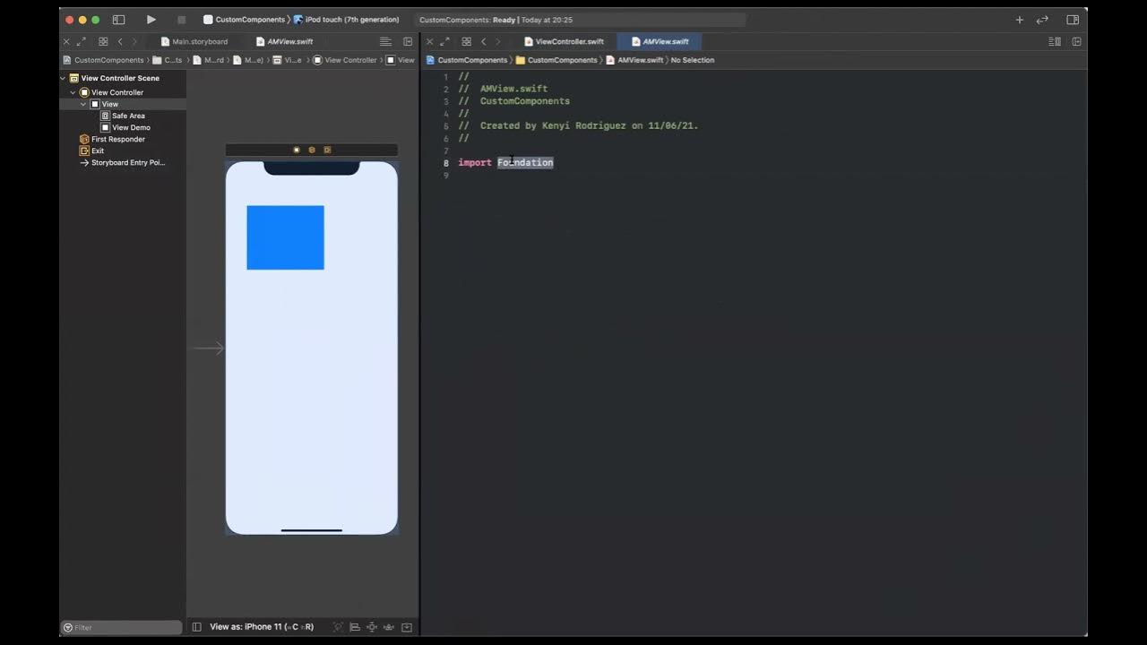 Custom View iOS IBdesignable, IBInspectable ejemplo y Patrón repositorio con Core data - YouTube