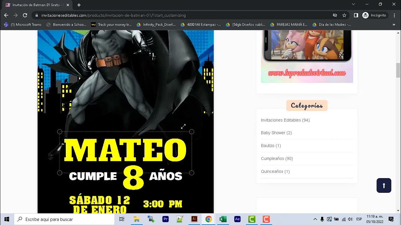 Cómo hacer una invitación digital de Batman, fácil y gratis - YouTube