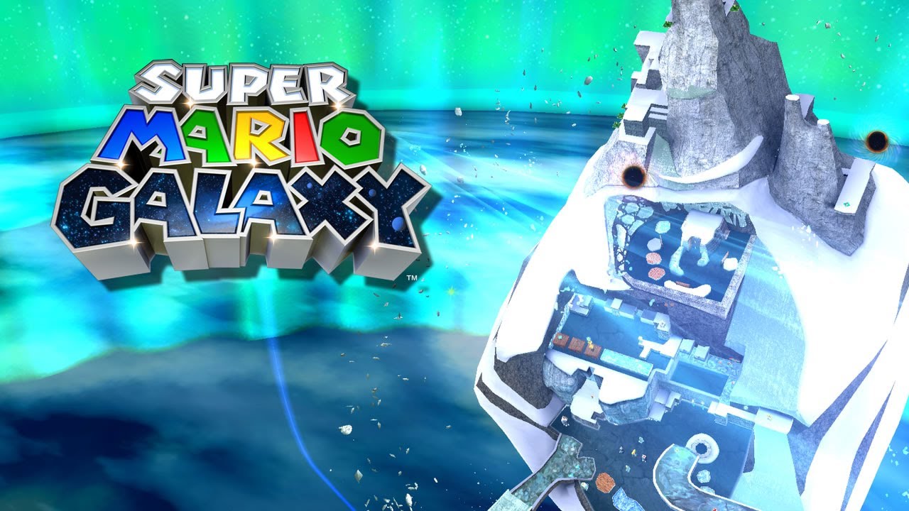 Super Mario Galaxy - Freezeflame Galaxy - The Frozen Peak of Baron Brrr ...