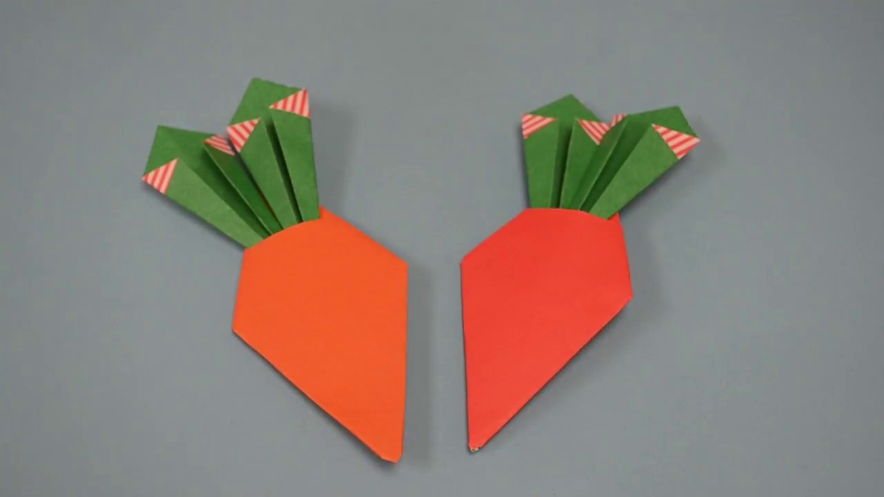 R15219 How to make origami carrots - YouTube