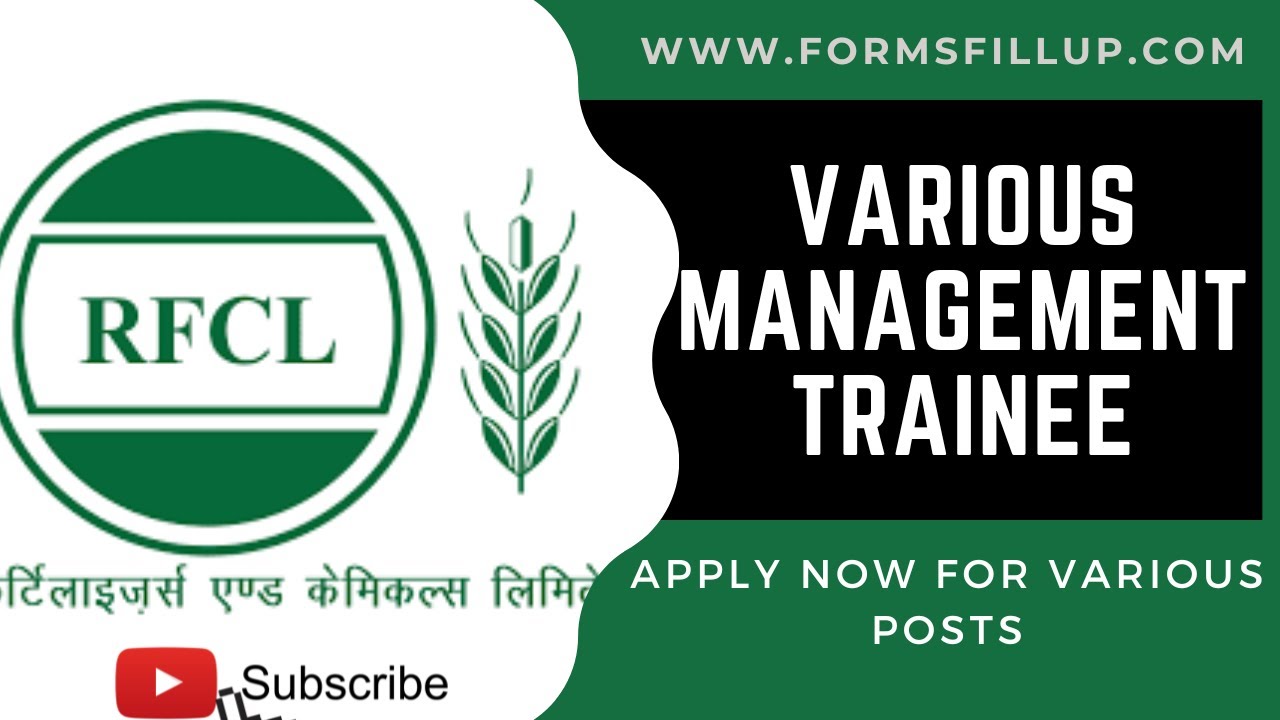 RFCL Officer (Management trainee) Recruitment 2022. Rashtriya chemical ...