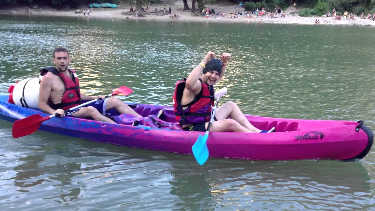 Kayak slide Ardeche - YouTube