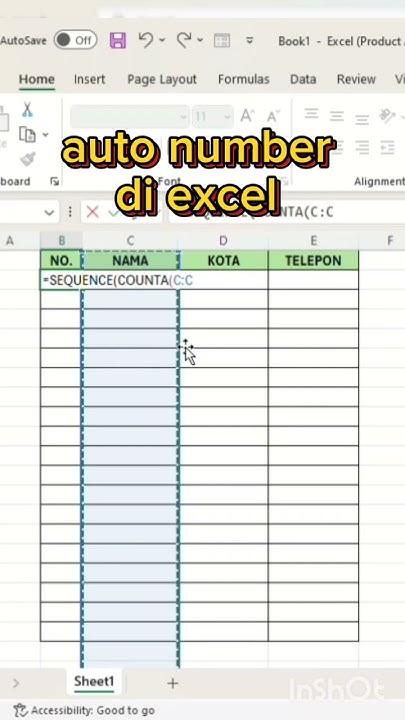 Membuat Autonumber Di Excel Exceltricks Belajarexcelpemula Doodle