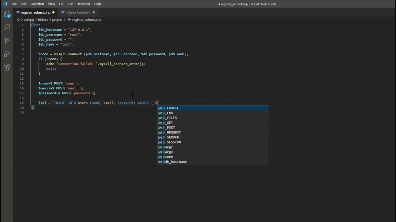 3. Create PHP Files to Fetch and Store Data | Database Communication ...