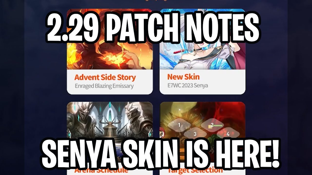 2.29 PATCH UPDATE! - SENYA SKIN IS HERE![Epic Seven] - YouTube