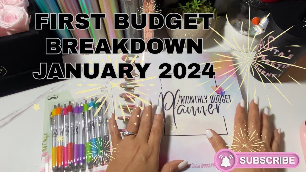 My First Budget Breakdown Using a Planner | First Check Jan 2024 | Zero ...