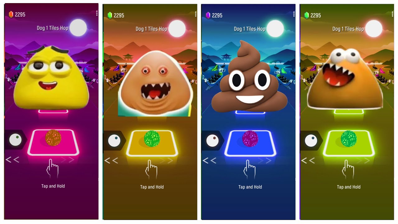 Pous revenge 🆚 Poulina 🆚 Poop Pou 🆚 Pou 🎶 Tiles Hop Edm Rush Game 🎮 Who ...