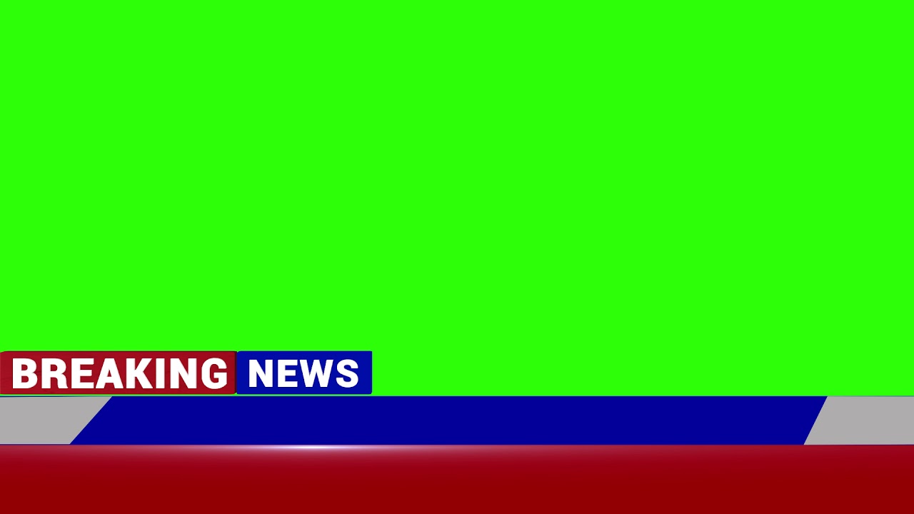 Green Screen Lower Third For News Channel | Breaking News Promo ...