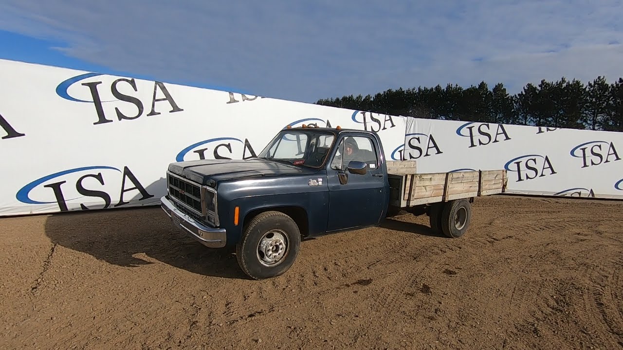 Lot 1070: 1980 GMC 3500 Dually Flatbed Truck Will Be Sold At Auction ...