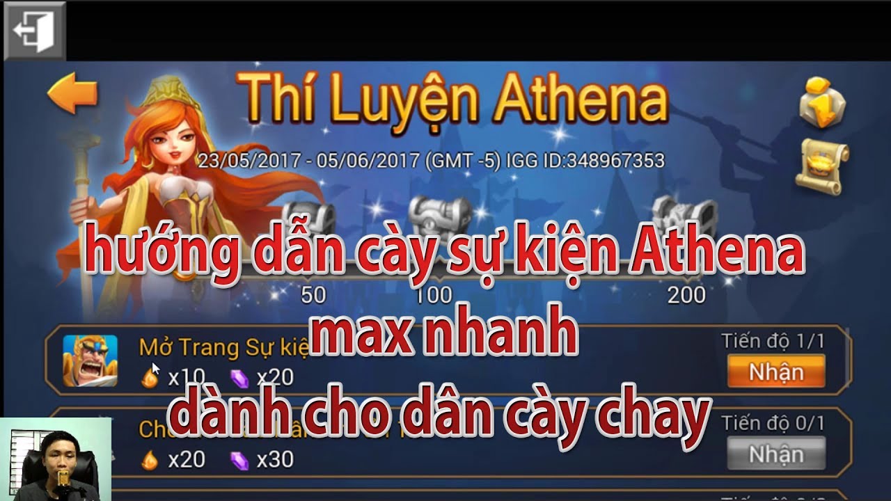 hướng dẫn cày sự kiện Athena max nhanh cho dân cày chay - YouTube