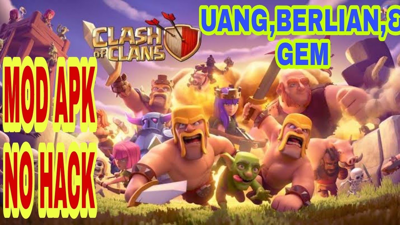 COC MOD || UANG,EMAS,GEM NO HACK FREE UPDATE - YouTube