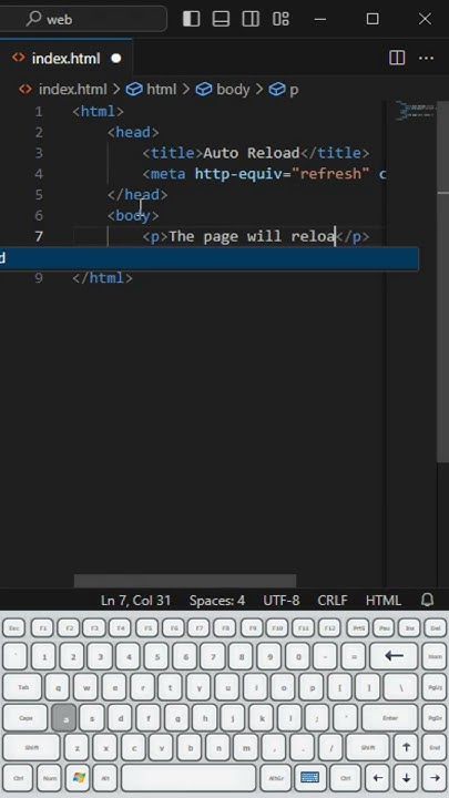 🔄 Auto-Reload Your Webpage with Meta Tag! | HTML ASMR Tutorial #ASMR #Coding #Html #Javascript # ...