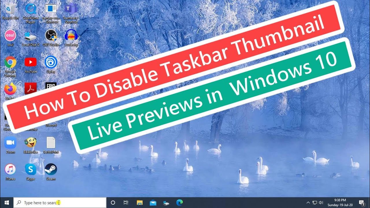 How To Disable Taskbar Thumbnail Live Previews in Windows 10 [Tutorial] - YouTube