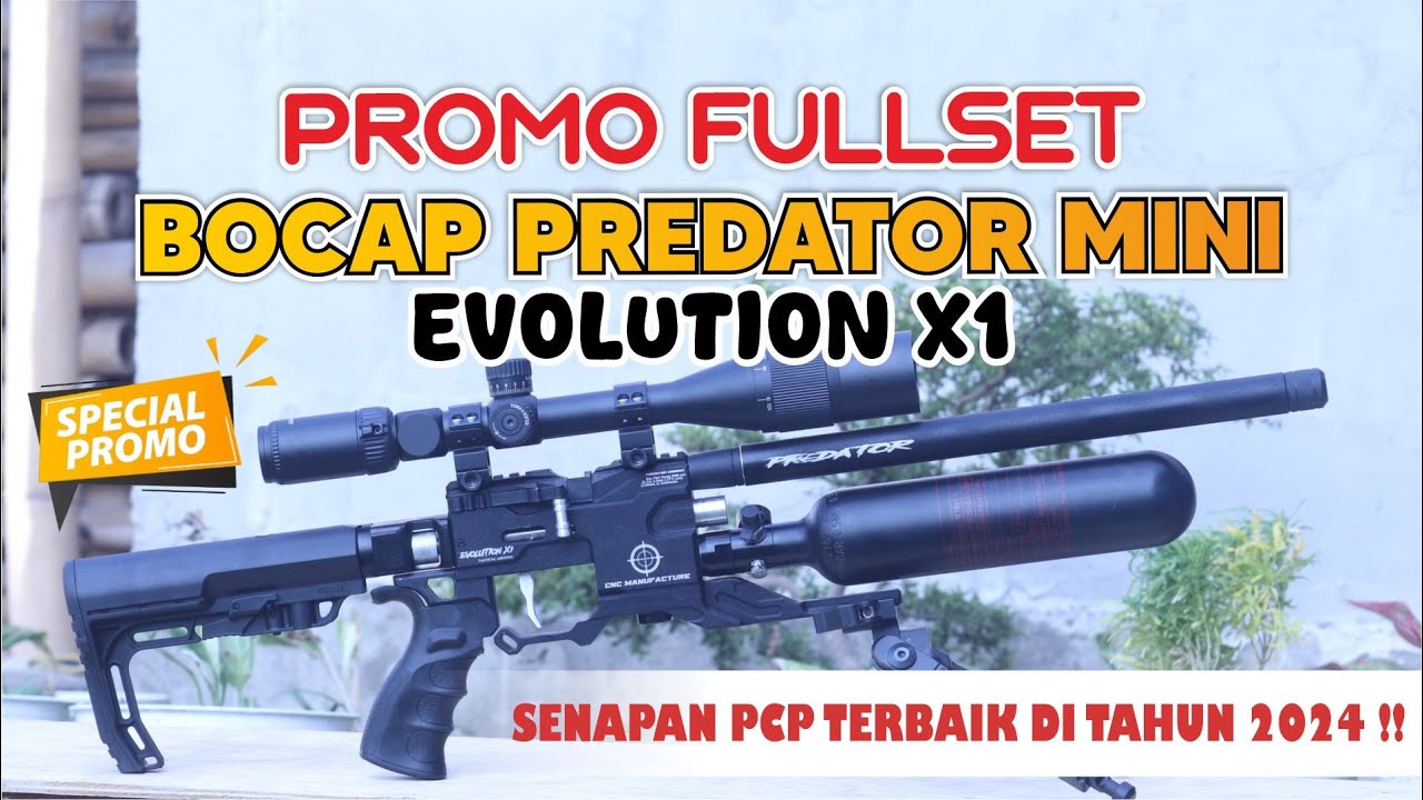 SENAPAN PCP TERBAIK!!! PCP BOCAP PREDATOR MINI EVOLUTION X1 | SENAPAN ...