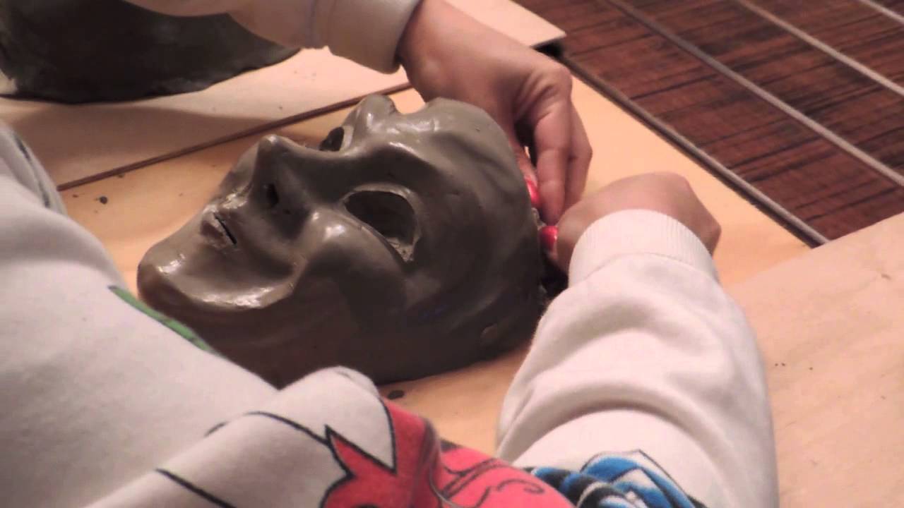 Creating a mold for the mask. - YouTube