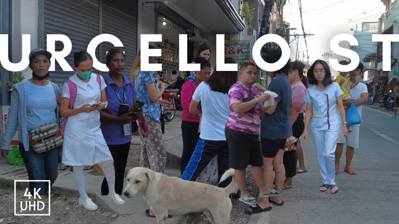 Busy Urgello Street Cebu City Afternoon Walking Tour | 4K UHD - YouTube