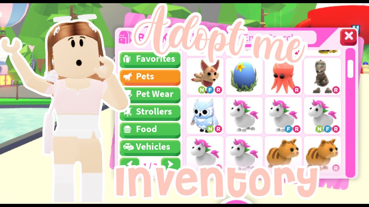 SHOWING MY ADOPT ME INVENTORY 😱 (not rich) - YouTube