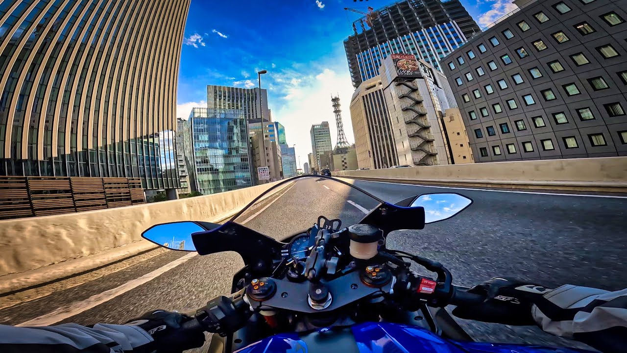 【4K】Riding a motorcycle through Tokyo like a video game｜YAMAHA YZF-R6 ...