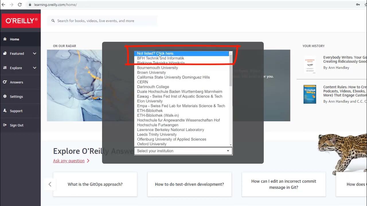 Accessing eBooks with O'Reilly database - YouTube