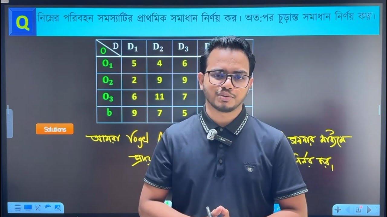 VAM Method - Transportations Problem - Linear Programming - Operations Research - YouTube