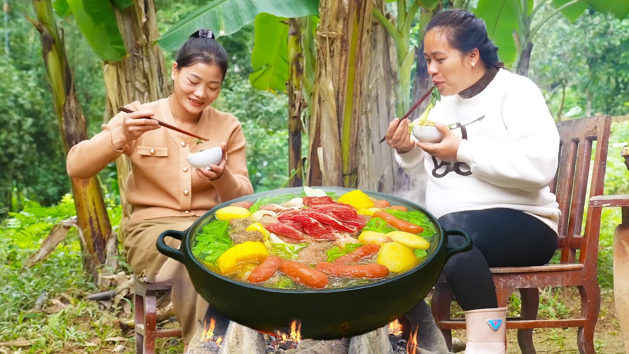 Cook Delicious Hot Pot with Maya, Sell Pickled Mustard Greens & White Eggplants at the Market ...