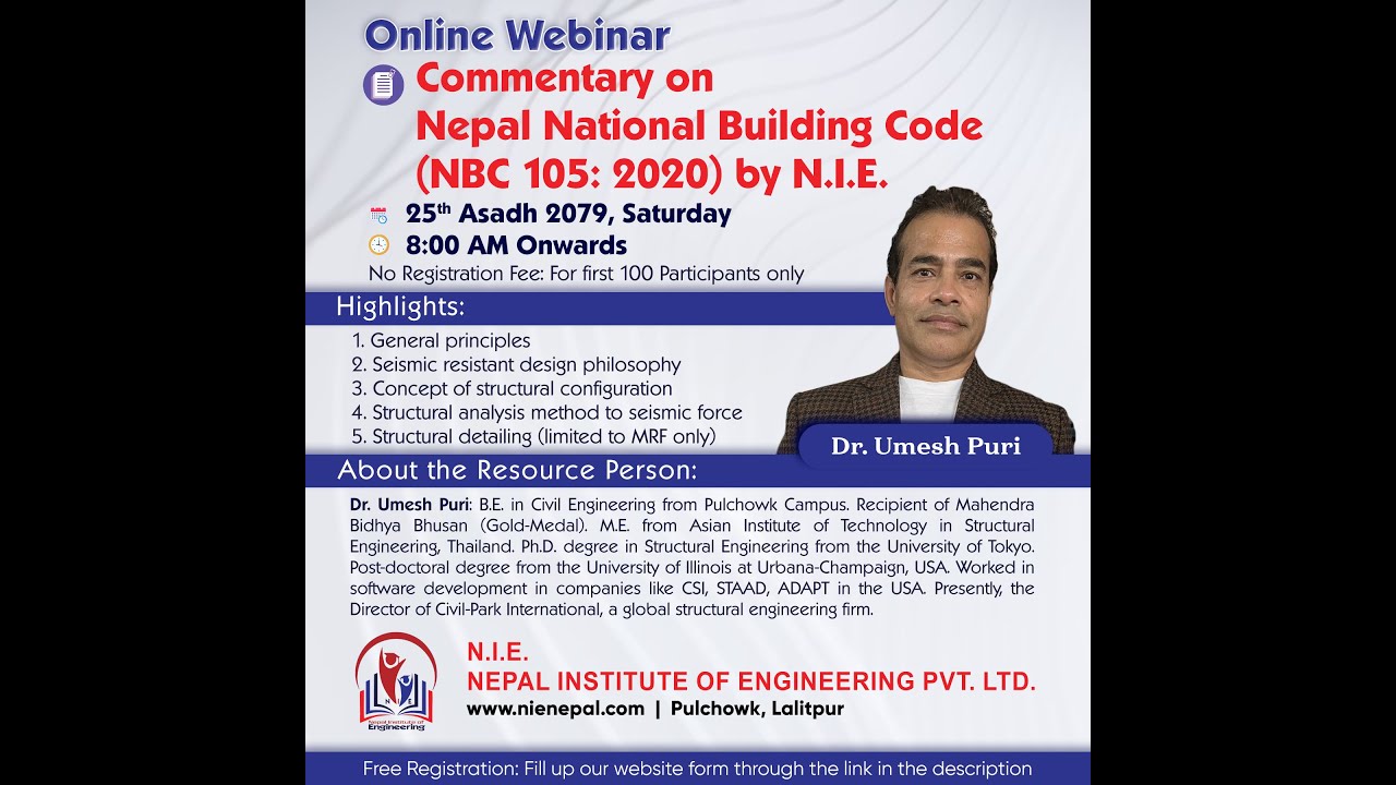 Commentary on Nepal National Building Code (NBC 105: 2020) by N.I.E ...