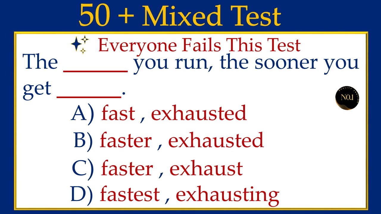 50 + English Test Questions for Practice📚 | Few People Can Answer All ...