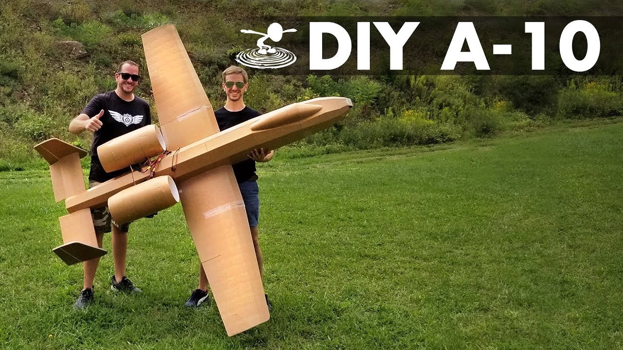 Flying 8-Foot A-10 Warthog made from Dollar Store Foamboard - YouTube