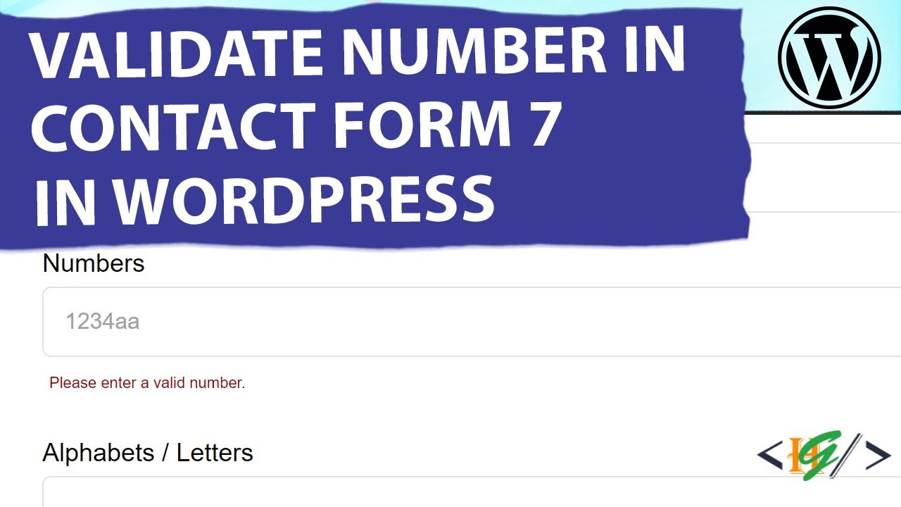 How To Validate Number Input Field Using Plugin In Contact Form 7 In How To Validate Number Input Field Using Plugin In Contact Form 7 In