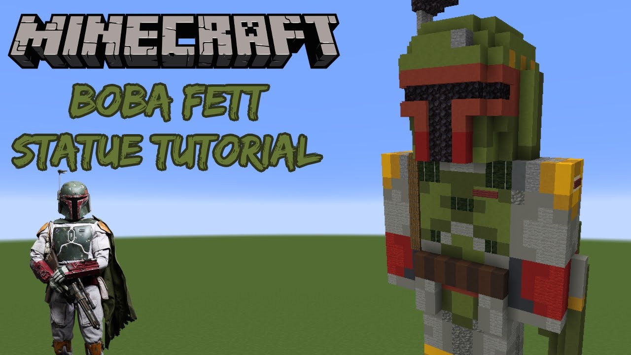 Minecraft One-Shot Tutorial: Boba Fett Statue (Star Wars) - YouTube