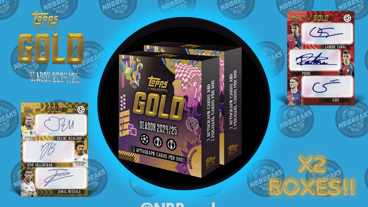 Double box break of the brand **NEW** Topps UCC Gold 24/25 - WE HIT MY ...