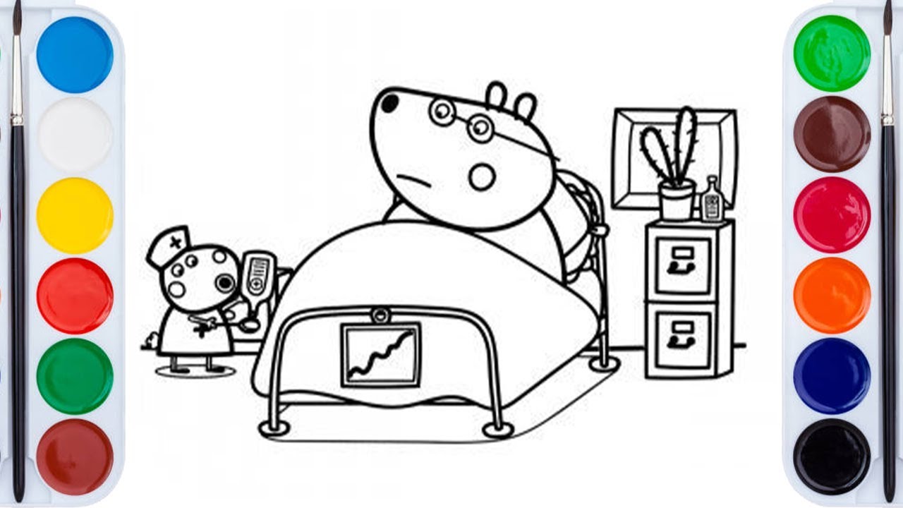 Draw and Color Peppa Pig step by step for kids - YouTube