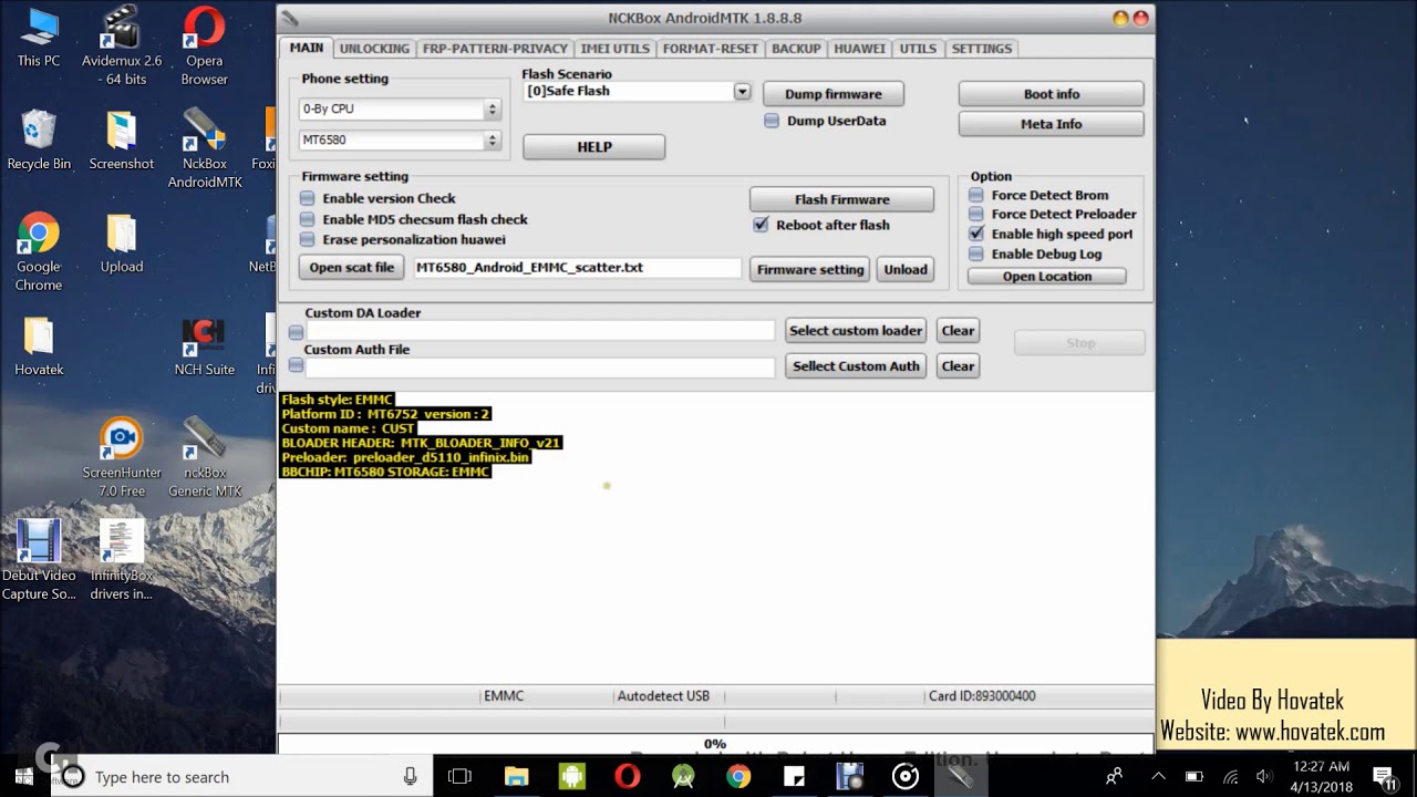 How to use NCK Pro box to flash Mediatek firmware (scatter) - YouTube