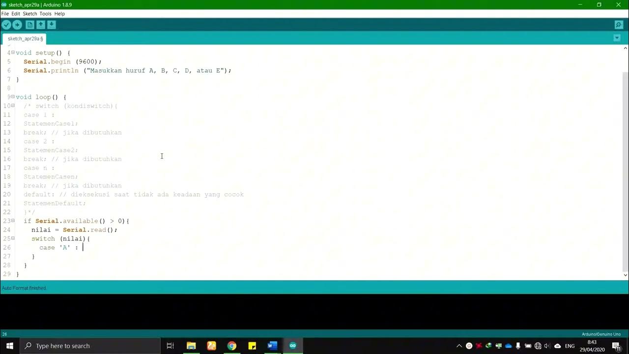 12 Struktur Percabangan switch case & Break (Re-Upload) - YouTube