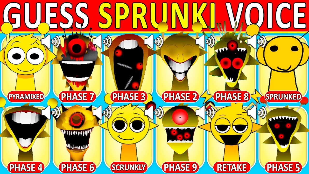 Guess the SIMON from Different Phases/Games/Mods | Phase 1-9, Sprunki ...