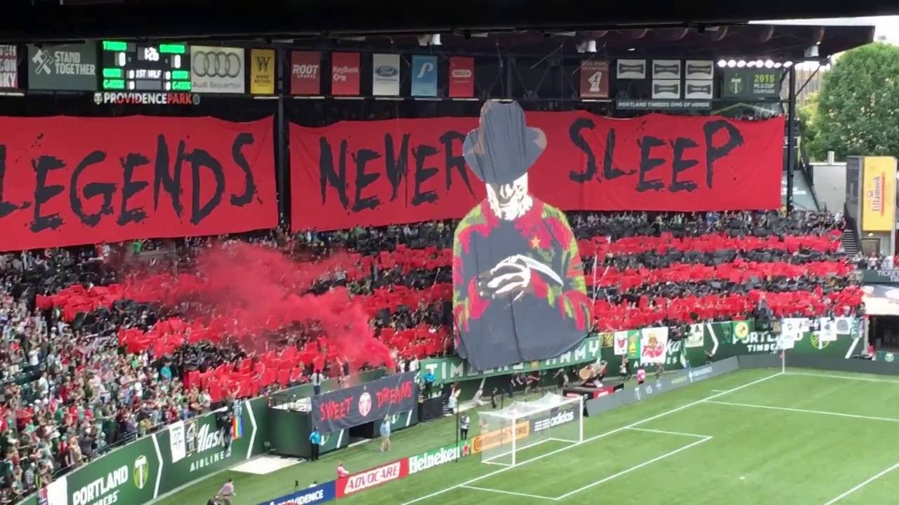 Portland Timbers vs Seattle Sounders Opening/Tifo Legends Never Sleep ...