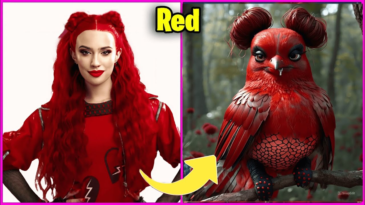 DESCENDANTS THE RISE OF RED CHARACTERS AS BIRD'S - YouTube