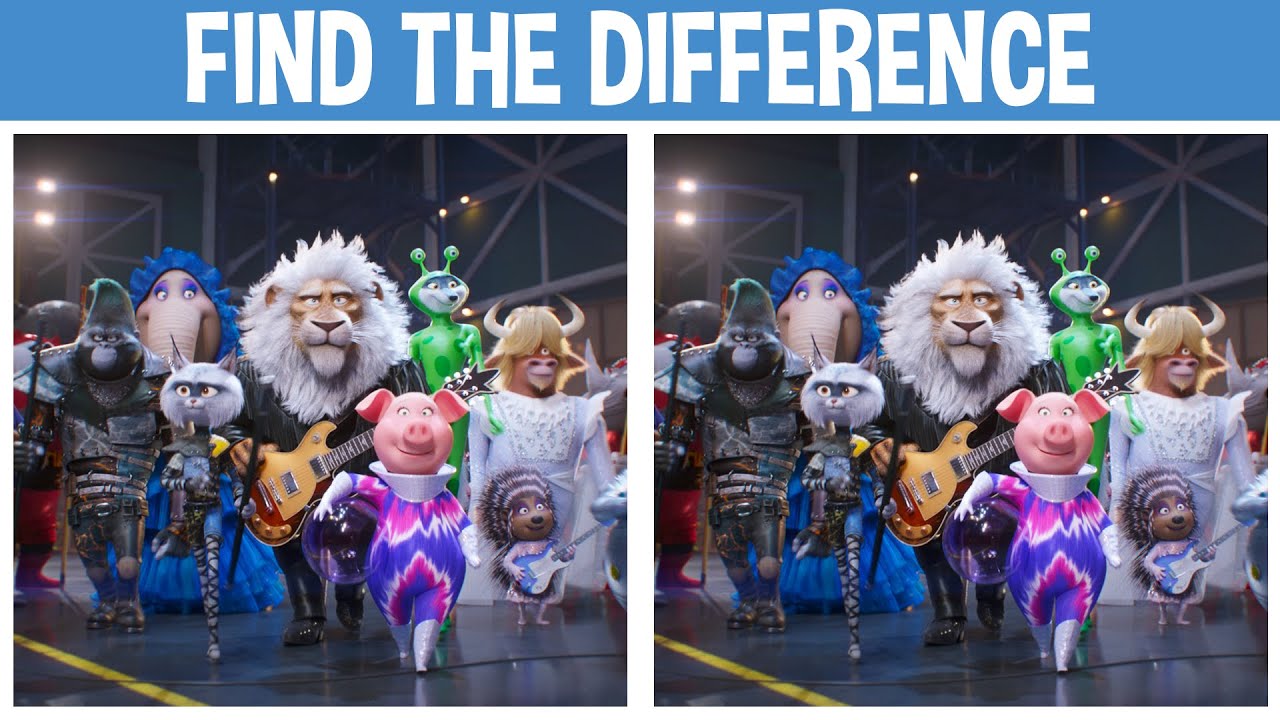 Puzzle Quiz Game ! #10 Find The Difference Special Movie "SING 2" - YouTube