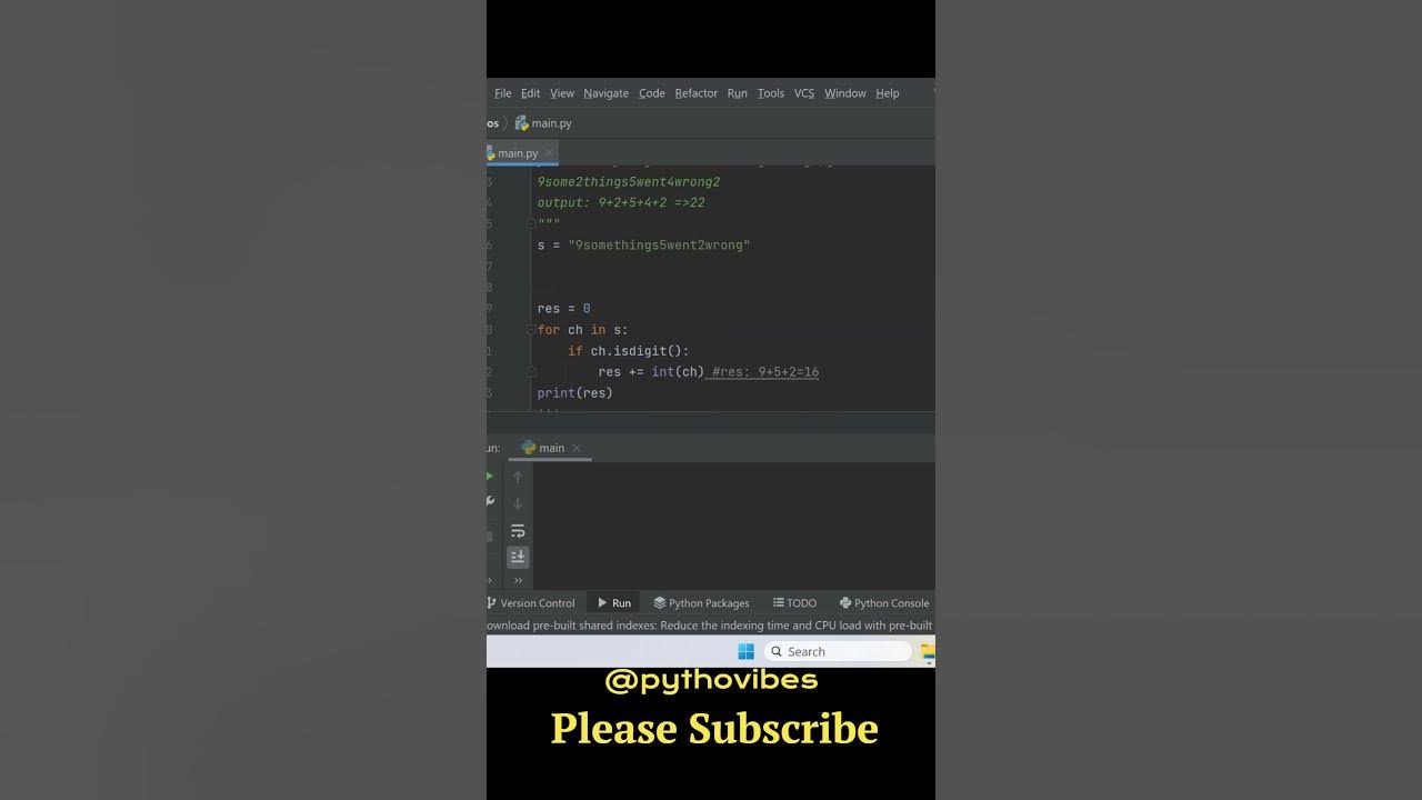 Sum Of Digits In A String Using Python Shorts Short Shortvideo Python Pythonprogramming