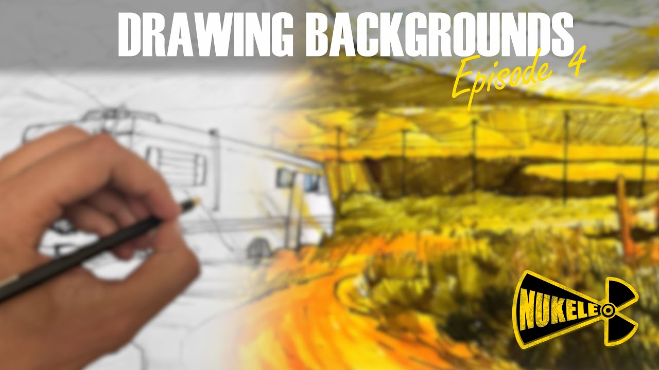 How to Draw Using a One Point Perspective View (Landscape Drawing ...