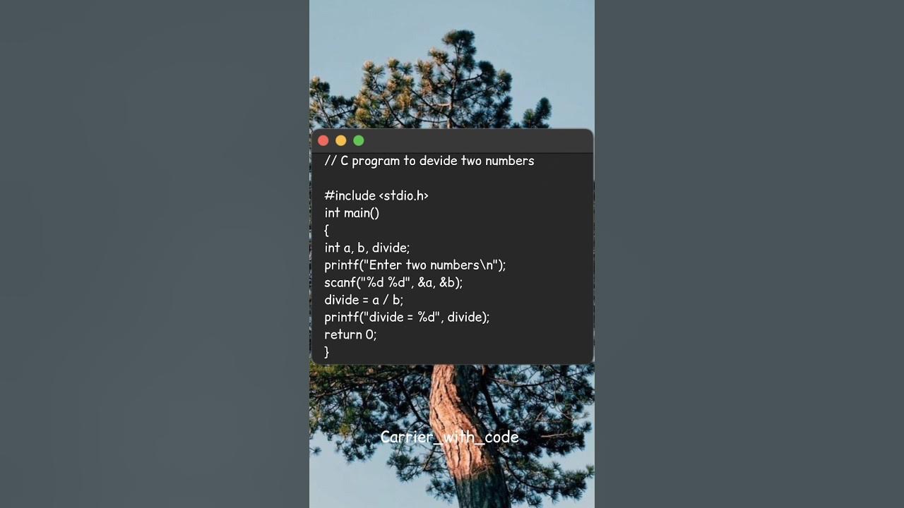 Find division of two numbers in c language...#shorts #short #shortsfeed ...