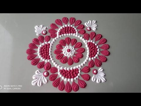Very easy quick and beautiful Rangoli designs - YouTube