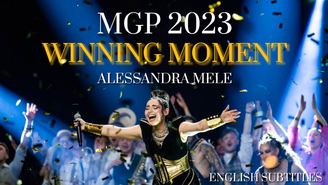 MGP 2023 - Winning Moment // Alessandra Mele (English Subtitles) - YouTube