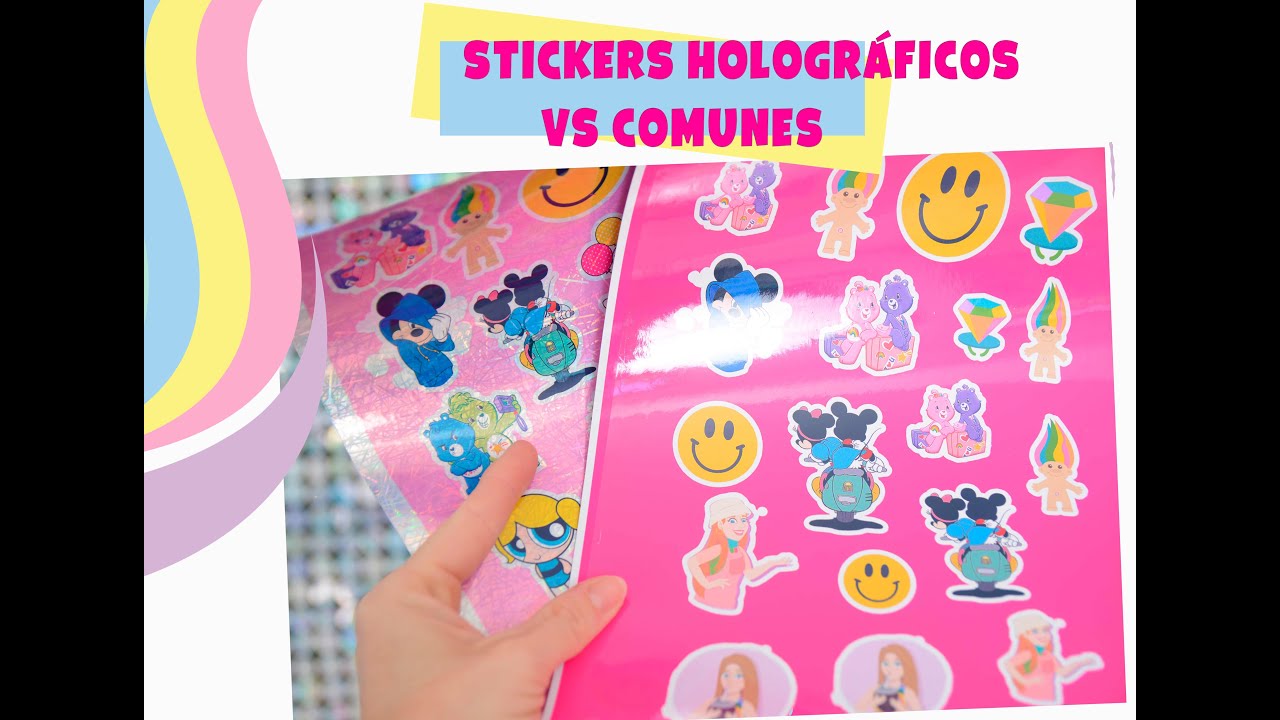 Stickers Holográficos- Cómo cortar sticker sin plotter de corte - YouTube