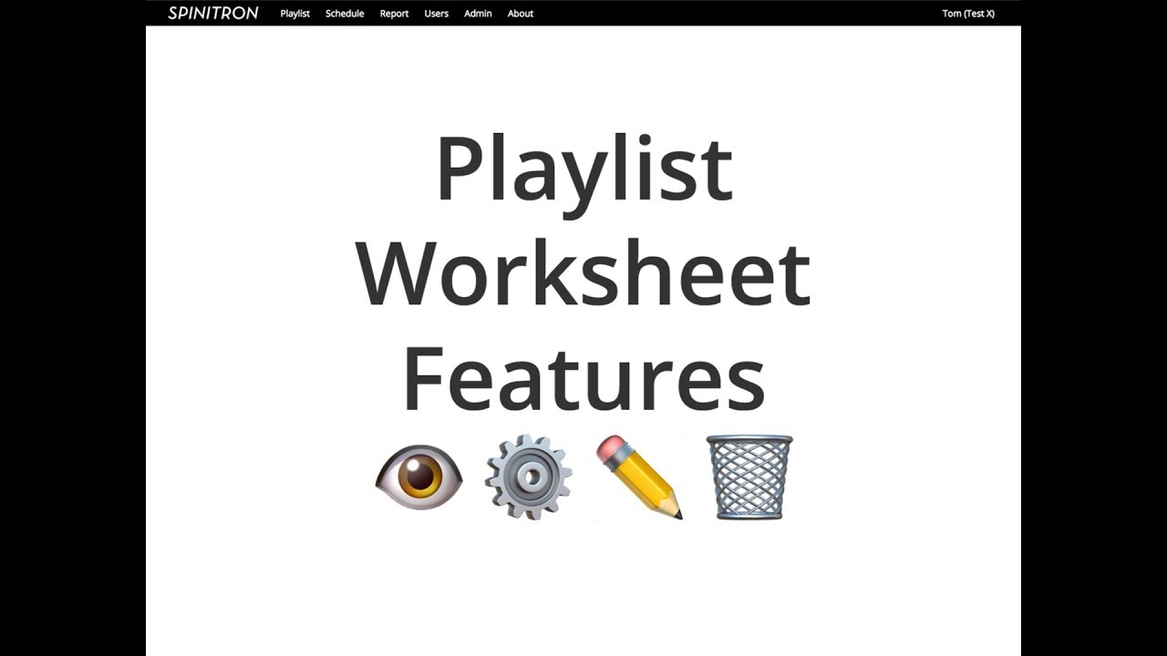 Playlist worksheet features - YouTube