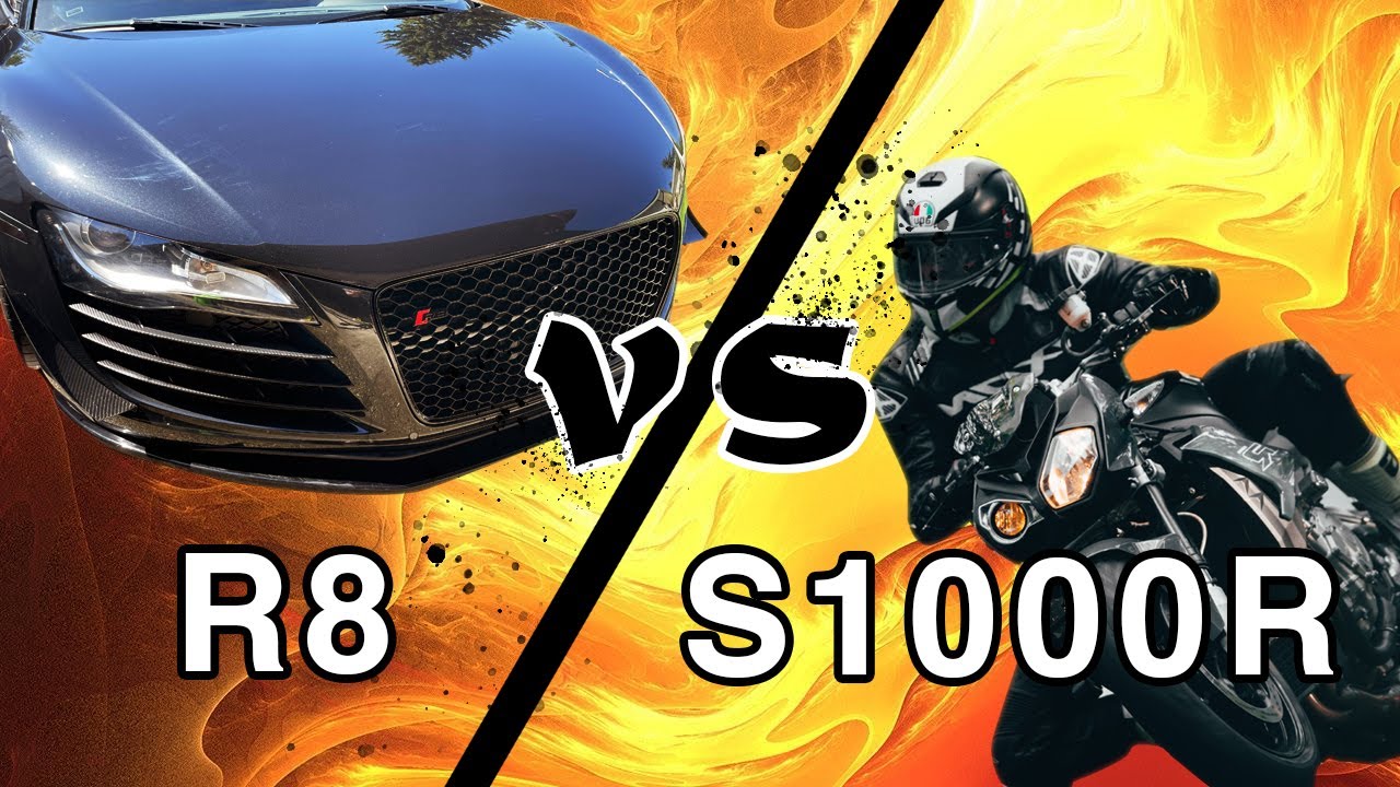 S1000R vs R8 at the car meet?! - YouTube