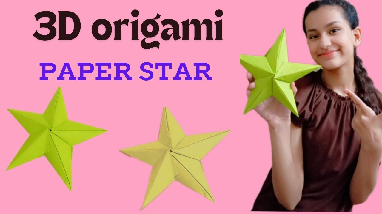 How to make 3D origami star/easy paper star ⭐ - YouTube